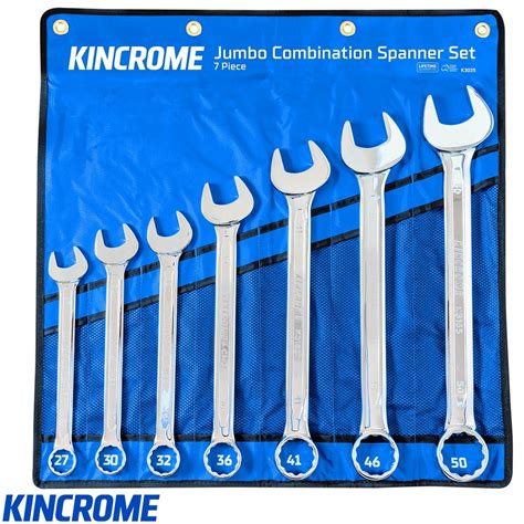 Kincrome Jumbo Spanner Set Combination Metric 7pce Collier And Miller