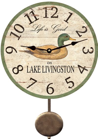 Duck Clock Personalized Duck Clock 14 5 Pendulum Clock White Hands