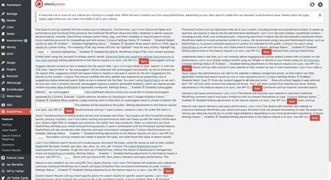 Bug The Settings Page Looks Messy · Issue 2260 · 10upelasticpress · Github