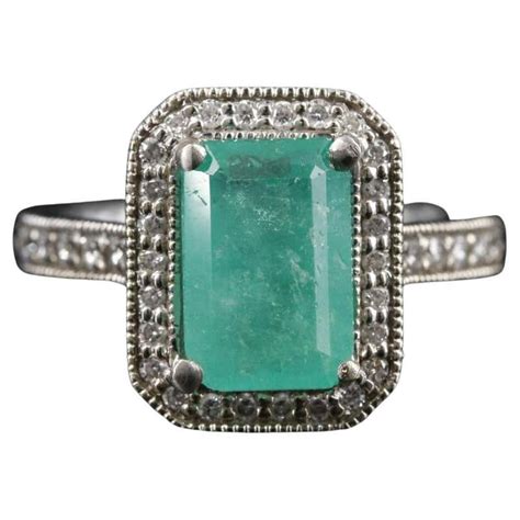Antique Emerald Engagement Ring For Sale At 1stdibs