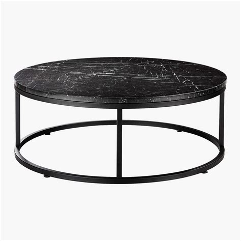 Smart Round Black Marble Coffee Table Cb2 Uae