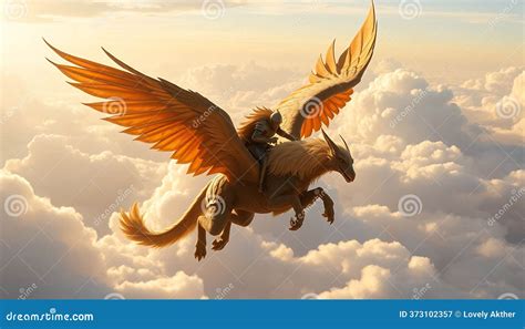Flying Griffin Vector Illustration 72966242