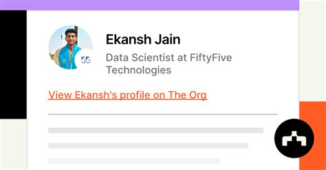 Ekansh Jain Data Scientist At Fiftyfive Technologies The Org