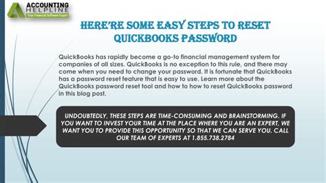 Ppt A Quick Fix Guide For Reset Quickbooks Password Issue Powerpoint
