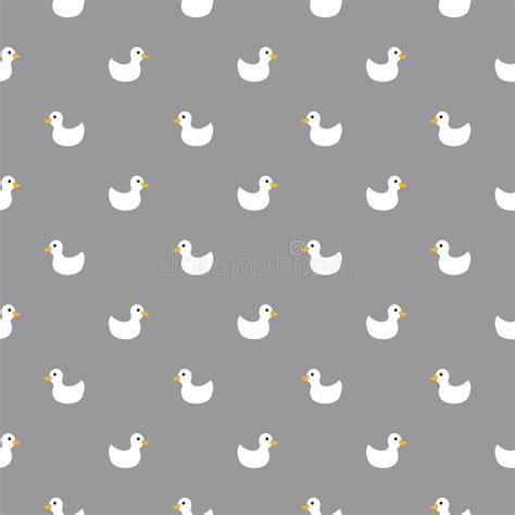 Cute Rubber Duck Seamless Pattern Cartoon Ducks Background Vector
