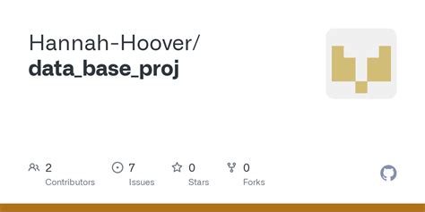Github Hannah Hooverdatabaseproj