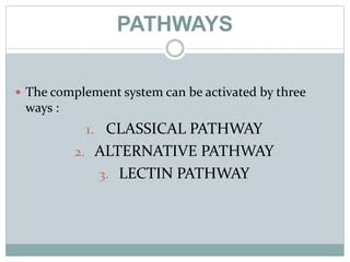 The Complement System PPT
