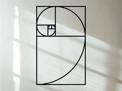 Fibonacci Spiral Golden Ratio Metal Wall Art T Sacred Geometry