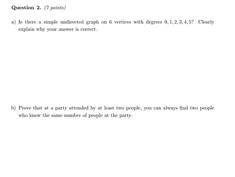 solved a is there a simple undirected graph on 6 vertices