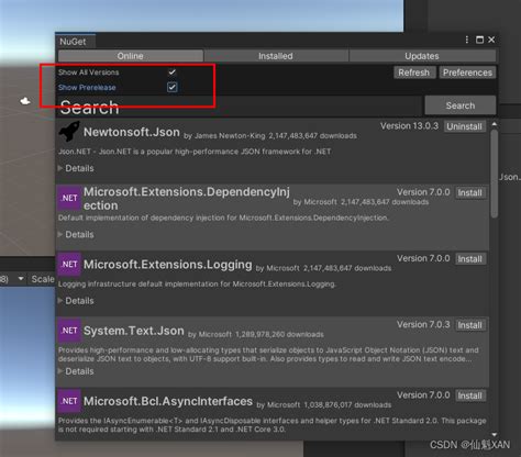 unity 工具之 nugetforunity 包管理器，方便在 unity 中的进行包管理的简单使用 csdn博客
