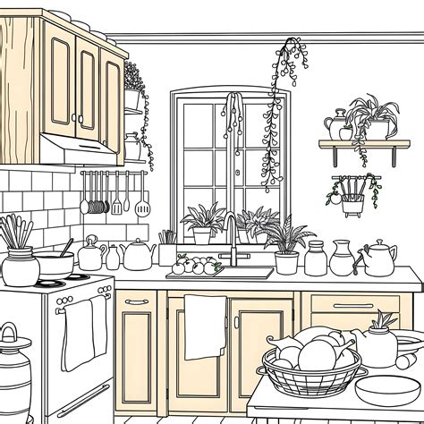 Best Kitchen Coloring Pages Free Printable Pdf