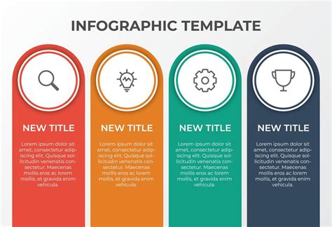 Infographic List Template Element With 4 Points And Icons Use For