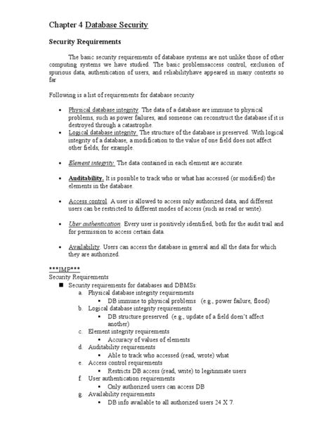 Chapter 4 Database Security Download Free Pdf Databases Information Retrieval