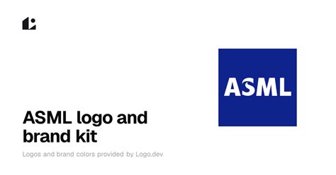 Asml Logo And Brand Kit Svg Png Vector Logo Dev