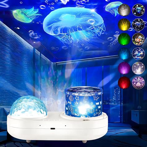 Ocean Light Projector For Bedroomonxe 360 Degree Rotating Night Lights