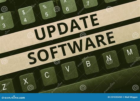 Text Showing Inspiration Update Software Internet Concept Replacing