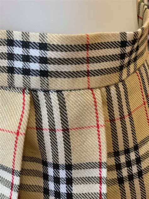 School Girl Tartan Pleated Velcro Mini Skirt Burberry Siren Doll
