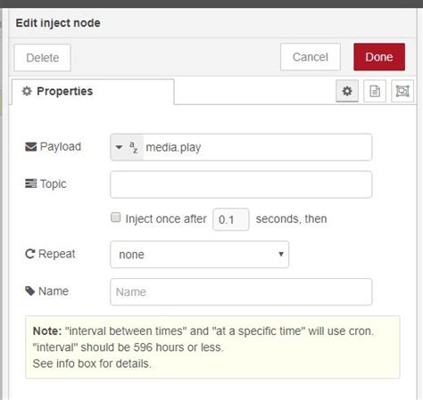 inject string example the smarthome book