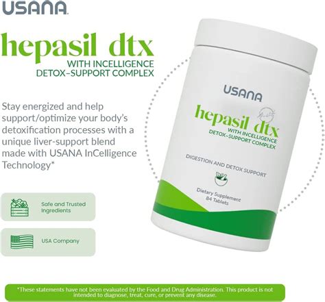 Usana Hepasil Dtx Liver Support Supplement With Incelligence Detox