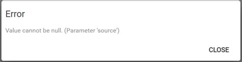 value cannot be null parameter source · issue 73 · tyrrrz