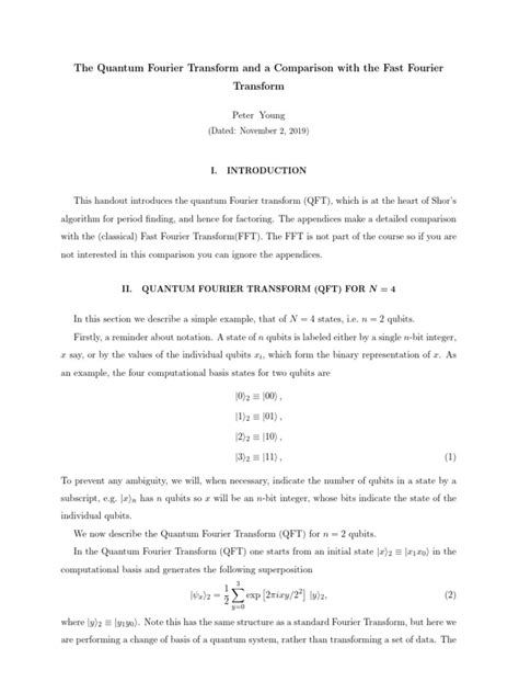 Qft Fft Pdf Theoretical Physics Theoretical Computer Science