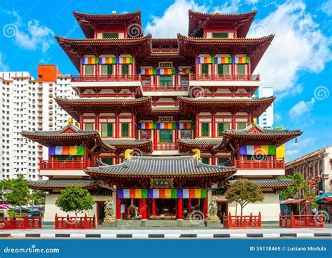 Buddhistischer Tempel In Singapur Stockbild Bild Von Asien Stadt
