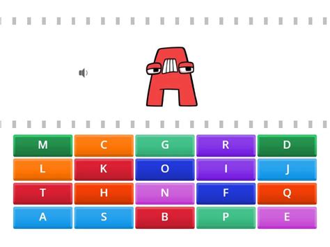 Alphabet Lore A T Find The Match