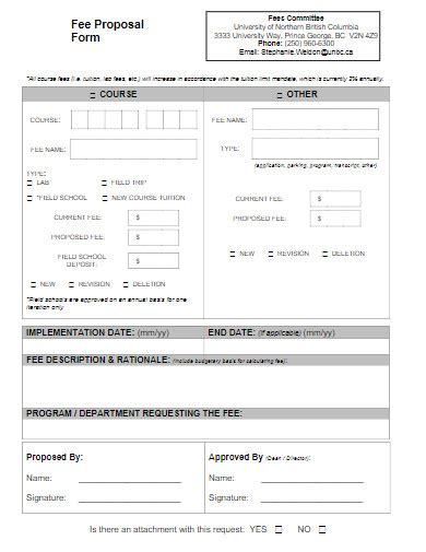 10 Fee Proposal Examples To Download