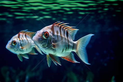 海底中游动的鱼高清图片下载 正版图片 摄图网