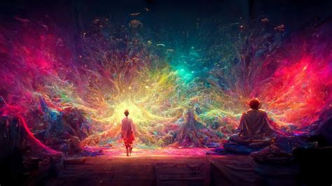 The Energy Of Positive Thought Emanating From The Mind Of An Enlightened Being Stock