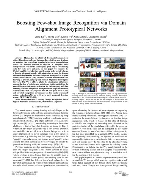 Pdf Boosting Few Shot Image Recognition Via Domain Alignment Prototypical Networks