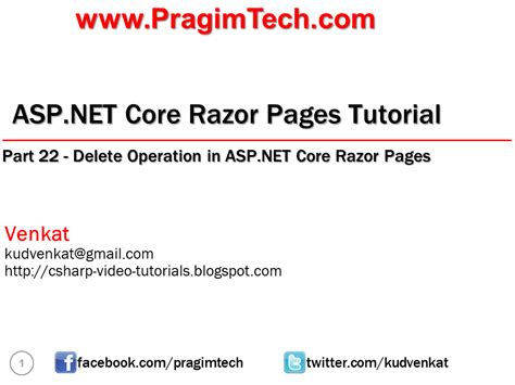 Sql Server Net And C Video Tutorial Delete Operation In Core Razor Pages Slides