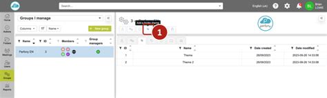 create and manage folder themes perfony