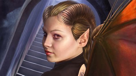 Download Demon Horns Wings Face Dark Succubus Hd Wallpaper By Tiziano