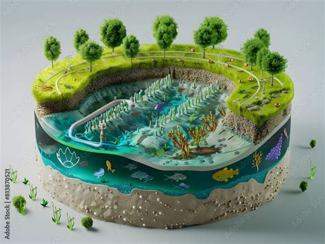 Nitrogen Cycle In The Natural Ecosystem A 3d Infographic Explaining Fixation Nitrification And