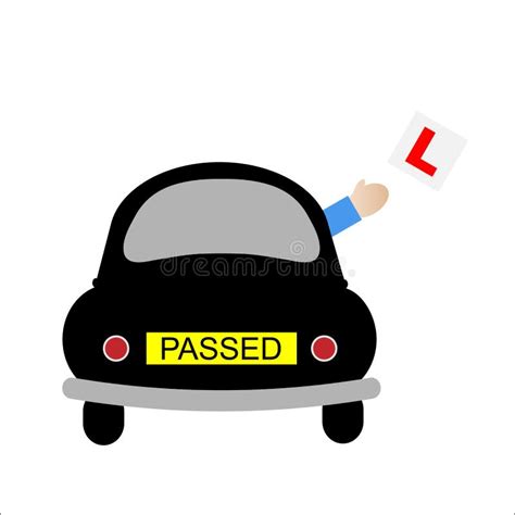 Car Learner Driver Passed Test Stock Illustration Illustration Of
