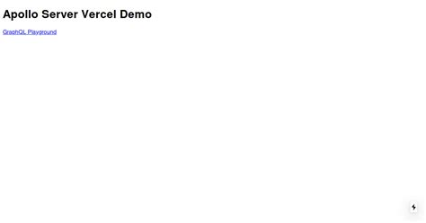 Apollo Server Vercel Demo Codesandbox
