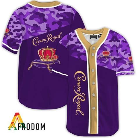 Classic Camouflage Crown Royal Baseball Jersey Afrodom Bóng Chày