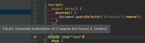 解决vue代码script标签内容缩进导致eslint报错 简书