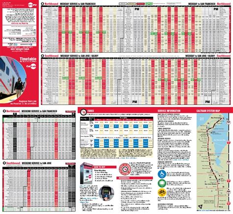 Caltrain Full Timetable 10052014 Pdf