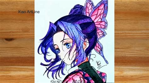 How To Draw Shinobu Kocho Demon Slayer Kimetsu No Yaiba Easy