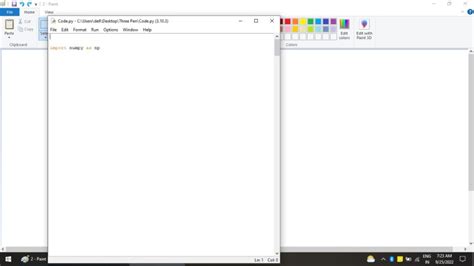 python program to basic new three pen design using the python tkinter