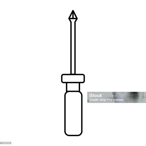 슬롯 홈이 있는 헤드에 나사와 나사를 나사를 풀기 위한 어두운 흰색 크로스 헤드 드라이버 아이콘 건설 금속 가공 도구입니다 벡터 가사 집안일에 대한 스톡 벡터 아트 및 기타