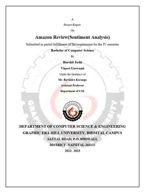 Project Report Amazon Review Sentiment Analysis Pdf Machine Learning Usability