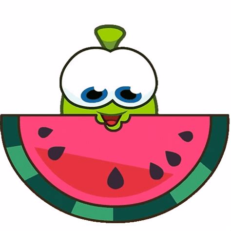 Eating Watermelon Nibble Nom Sticker Eating Watermelon Nibble Nom Cut