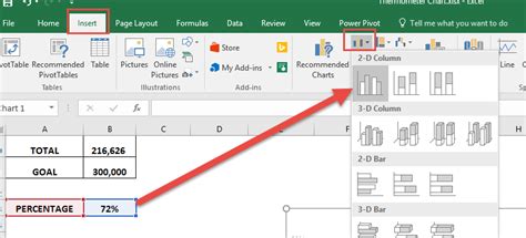 How To Make A Thermometer Goal Chart In Excel Ponasa