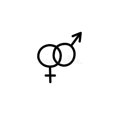 Female And Male Gender Symbols Hand Drawn Outline Doodle Icon Sex And