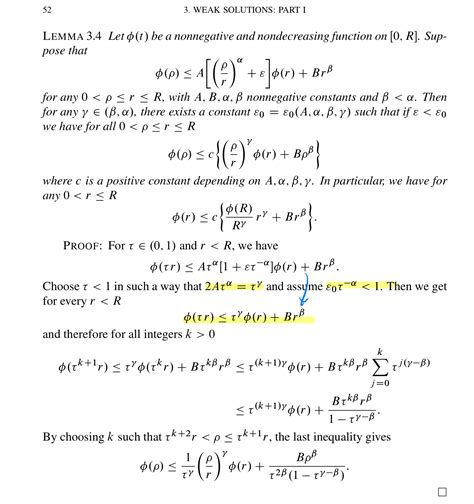 Partial Differential Equations Having Trouble Proving An Inequality