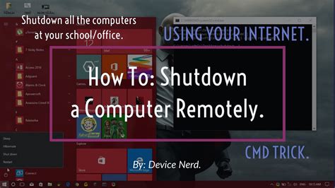 How To Remotely LOG OFF SHUTDOWN RESTART A Computer Device Nerd