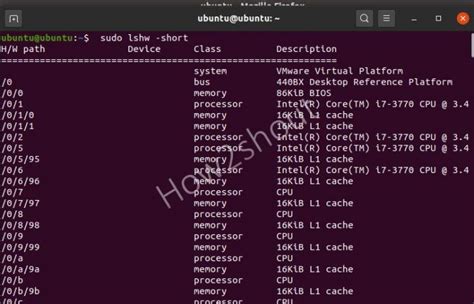 List Of Commands To Get Linux System Info Using Terminal